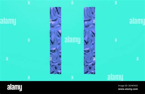 3d Looped Animation Of Pause Button In Shape Of Parallel Lines Wavy