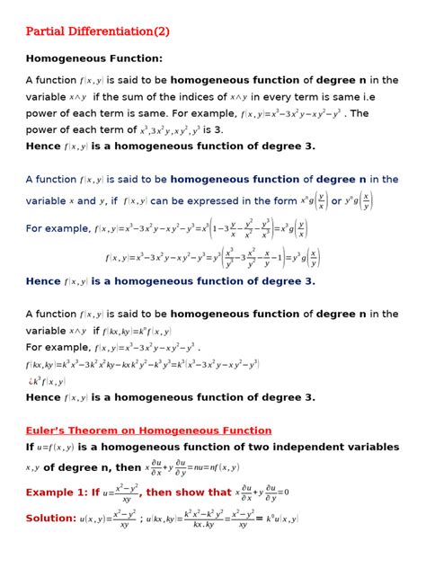 Partial Differentiation Pdf Functions And Mappings Applied Mathematics