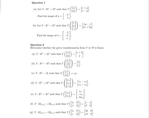 Solved Question 1 Gi 悶 A Let T R2 R2 Such That T Find