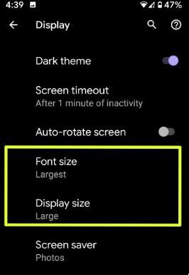 How To Change The Font And Display Size On Android