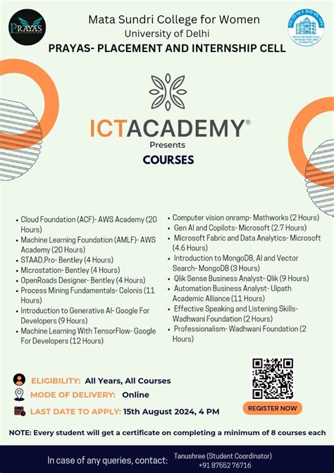 Prayas Placement And Internship Cell Mscw On Linkedin Short Term