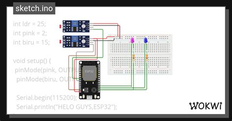 LED DAN LDR Copy Wokwi ESP32 STM32 Arduino Simulator