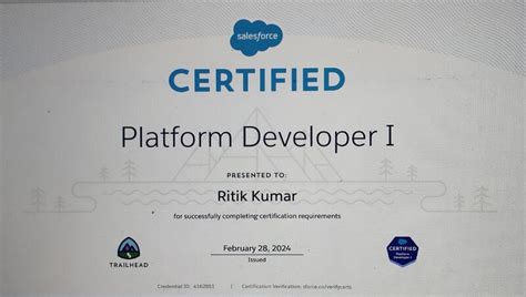 ritik kumar on linkedin salesforce certification salesforcepd1