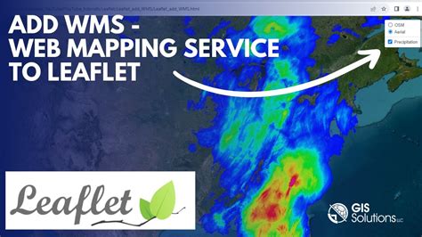 how to add wms web mapping service to leaflet youtube
