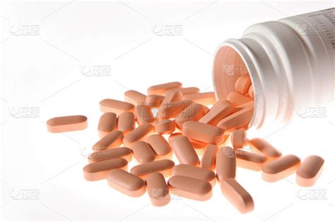 粉色 药丸 水平画幅 维生素 健康保健 标签 胶囊 营养品 特写 药