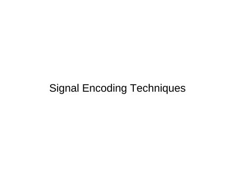 signal encoding techniques ppt digital audio computer software