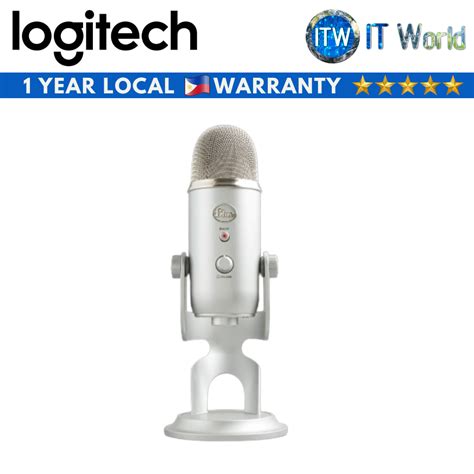 Itw Logitech Blue Yeti Premium Multi Pattern Usb Microphone Midnight Blue Blackout Silver