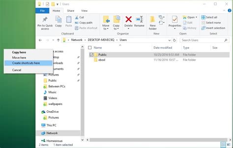 how to use public folder to share files with other people on windows 10