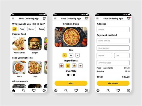 Food Ordering App Mobile Ui Ux Design User Interface User Experience Design Prototype App