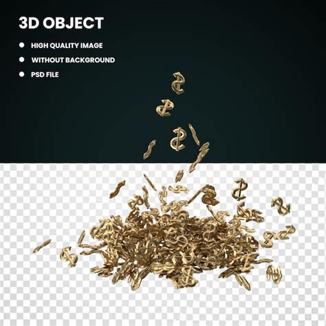 Premium Psd 3d Flying Dollar