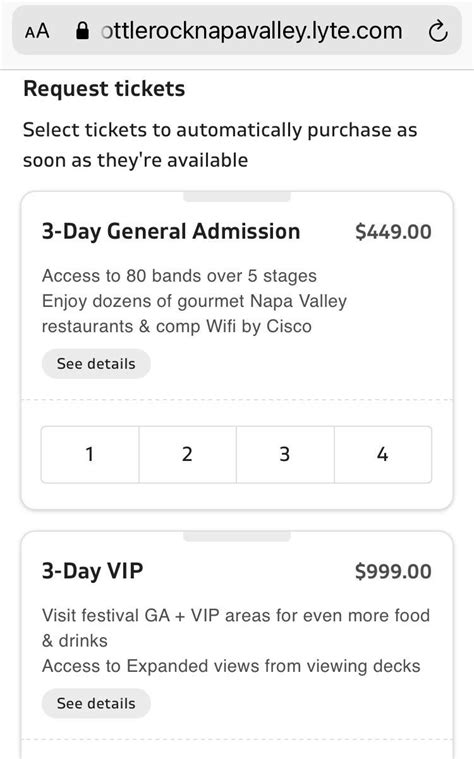 Bottlerock Festival 3 Day Pass Napa 22 May 2025