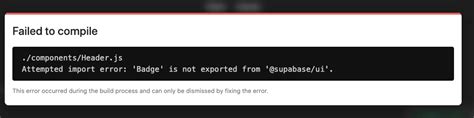 Unable To Import The Badge Component · Issue 39 · Supabaseui · Github