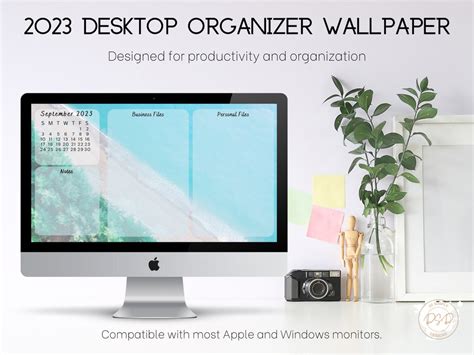 2023 Desktop Organizer Wallpaper Summer Landscape Background Etsy