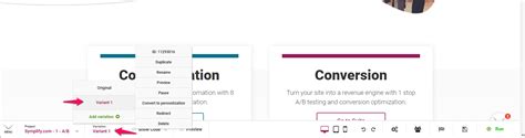 edit project symplify new conversion