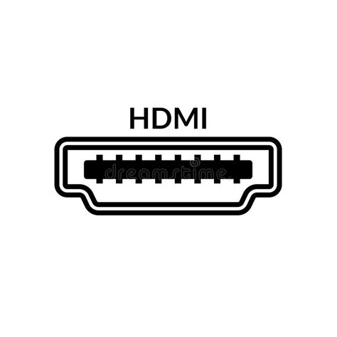 Hdmi Socket Marking Vector Icon Stock Vector Illustration Of Isolated Sign 340544396