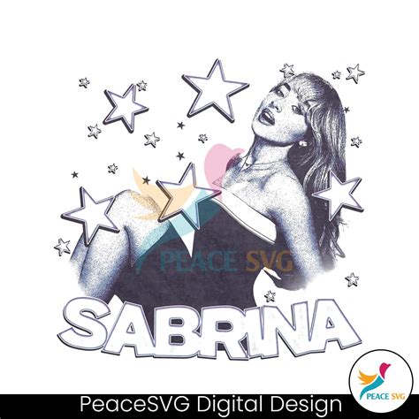 Retro Sabrina Carpenter American Singer Png Instant Download Peace Svg