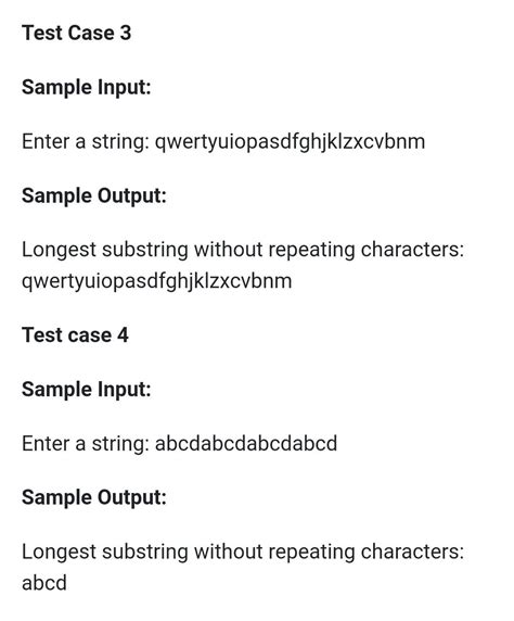 Solved Write A C Program To Find The Longest Substring