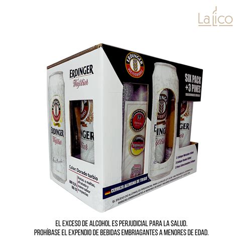 Six Pack Erdinger 3 Pines Coleccionables La Lico