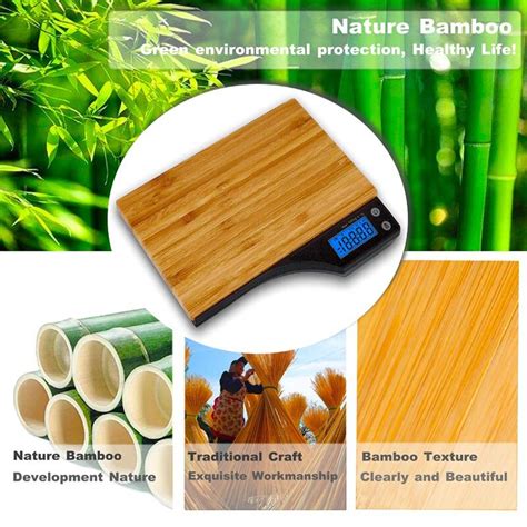 Digital Food Scalenatural Bamboo Platformtare Fu Grandado
