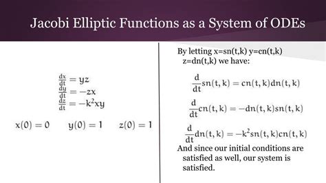 Ppt Jacobi Elliptic Functions From A Dynamical Systems Point Of View