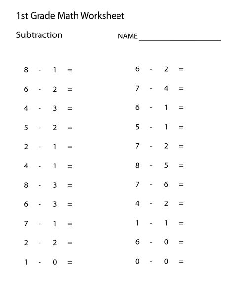 1st Grade Math Test