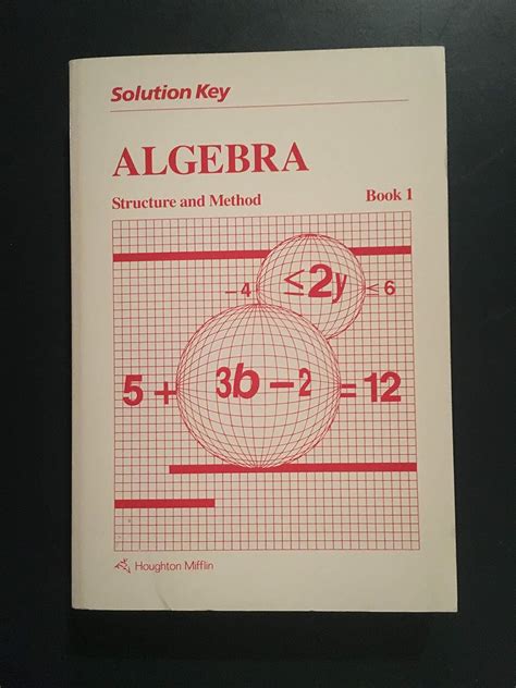 Solution Key Algebra Structure And Method Book 1 Mary P Dolciani Richard G Brown William