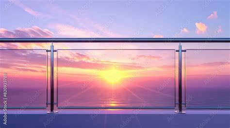 Realistic Modern Set Of Horizontal Handrail For Stairway Guardrail Made