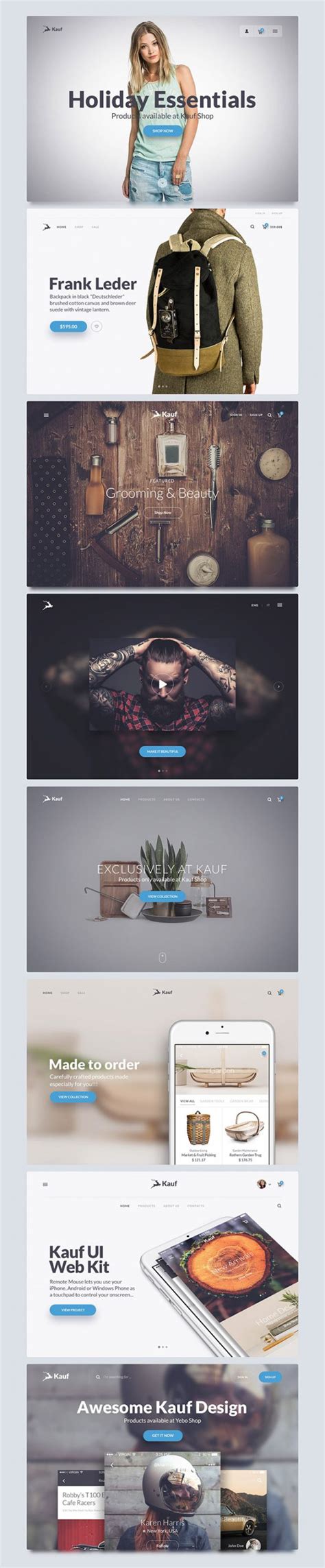 Kauf Free Web Ui Kit For Photoshop Freebiesbug