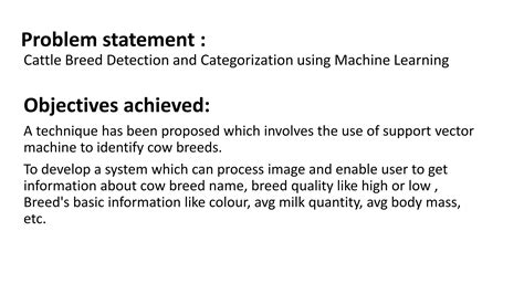 paper presentation on cattle breed detection and categorization using image processing and