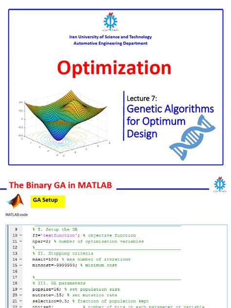 Lecture 43 Genetic Algorithms For Optimum Design Pdf Genetic