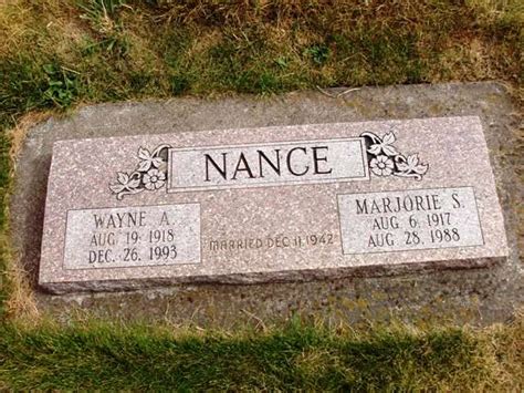 Wayne A Nance 1918 1993 Find A Grave Memorial