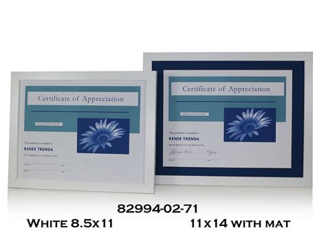 Framing Potentials Economy Certificate Frames