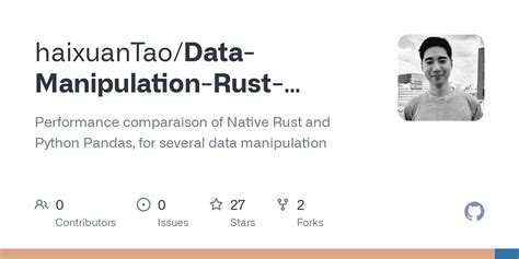 Github Haixuantaodata Manipulation Rust Pandas Performance