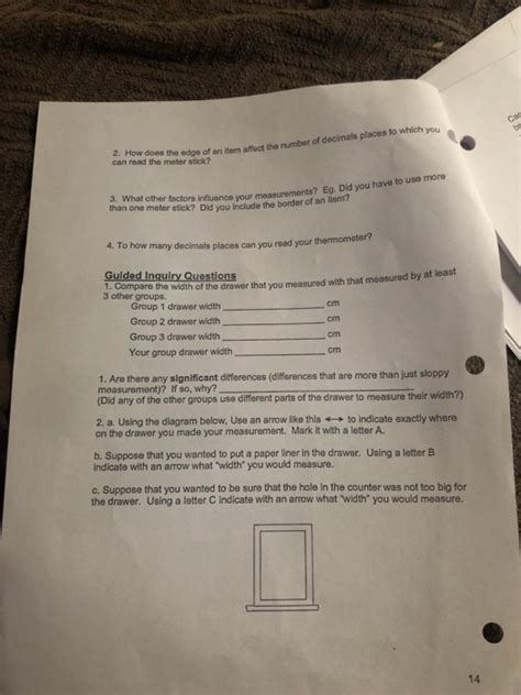 Solved EXPERIMENT THE METRIC SYSTEM A GUIDED INQUIRY INTO Chegg