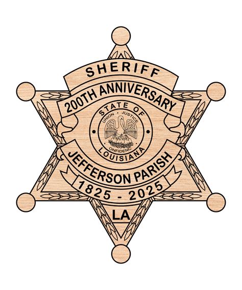 Jefferson Parish Sheriff 200th Anniversary Badge Svg