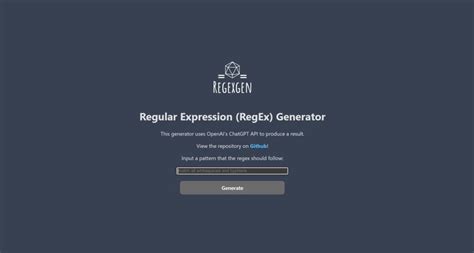 Regex Generator — Ai Tools Catalog