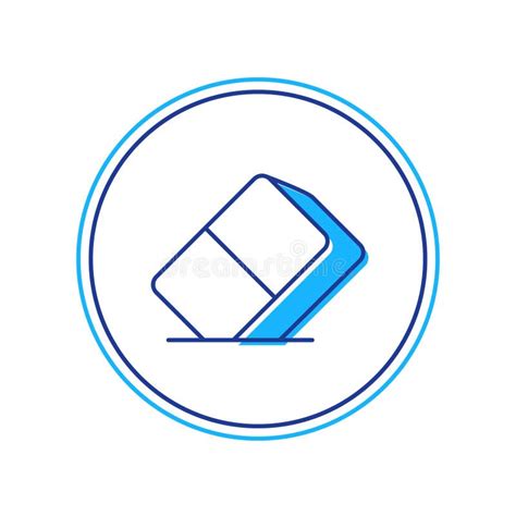 Filled Outline Eraser Or Rubber Icon Isolated On White Background