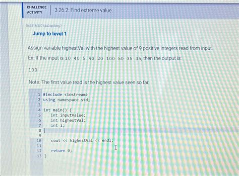 Solved Challengeactivity3 26 2 Find Extreme
