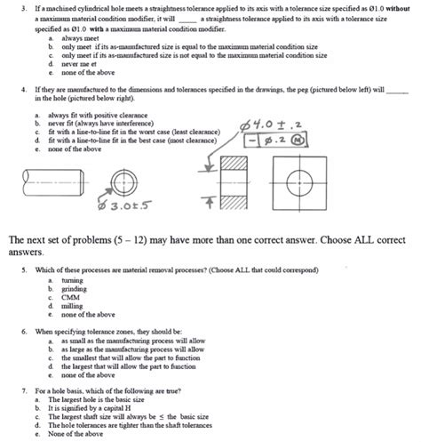 Solved There Are Some Tolerances And GD T Questions From Chegg