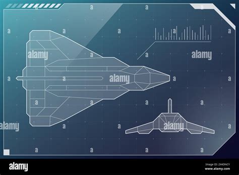Hud Futuristic Starship Scheme Spacecraft Cockpit Radar Dashboard Control Panel Spaceship