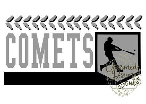 Comets Baseball Logo Digital Design