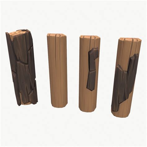 Stylized Logs 3d Model 12 Ma Fbx Obj Free3d