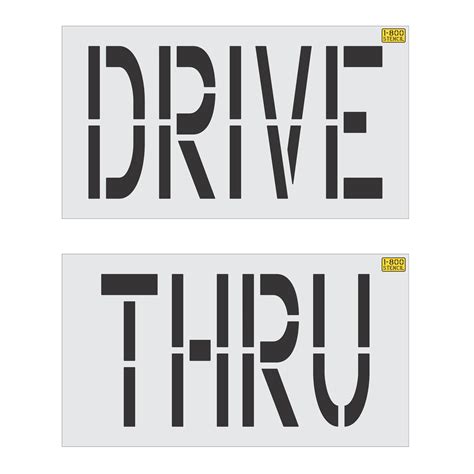 24 Drive Thru Stencil Parking Lot And Drive Thru Pavement Marking