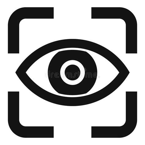 Scan Iris Eye Icon Simple Vector Access Data System Stock Illustration Illustration Of