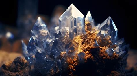 Premium Ai Image Crystal Growth Intricate Crystals Forming On A