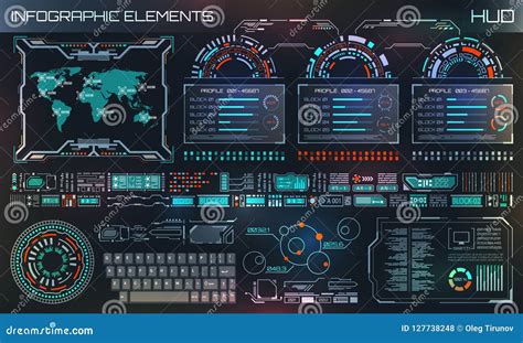 Hud Ui Futuristic User Interface Hud And Infographic Elements Abstract Virtual Graphic