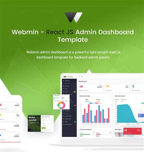 Webmin React JS Admin Dashboard Template Digitals Tactic Market
