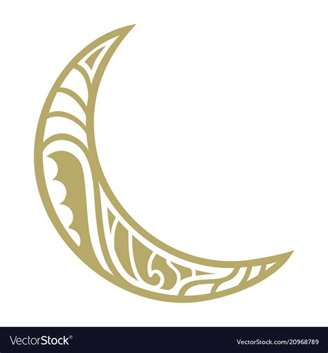Crescent Moon Royalty Free Vector Image Vectorstock