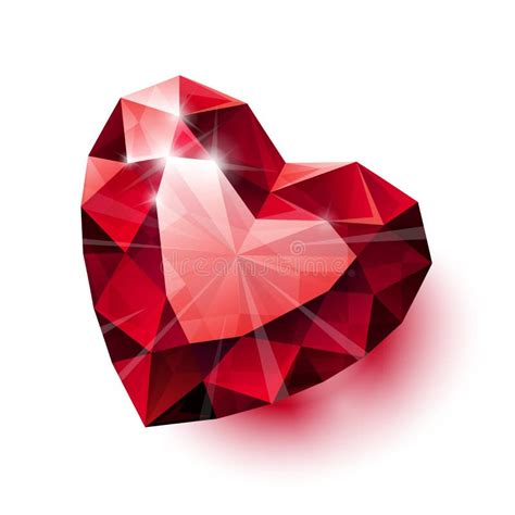 Red Ruby Heart Struck By Cupid Arrow Stock Vector Illustration Of Ruby Cupid 12485801