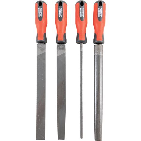 Kennedy Pro 200mm 8 4 Piece Second Cut Engineers File Set With Handles Cromwell Tools